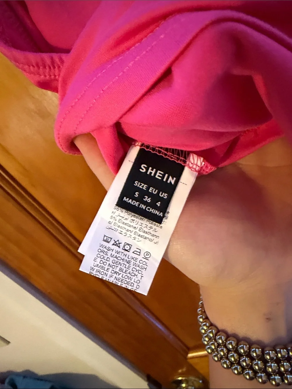 SHEIN | Tops | Shein Hot Pink Short Sleeve Backless Top | Poshmark